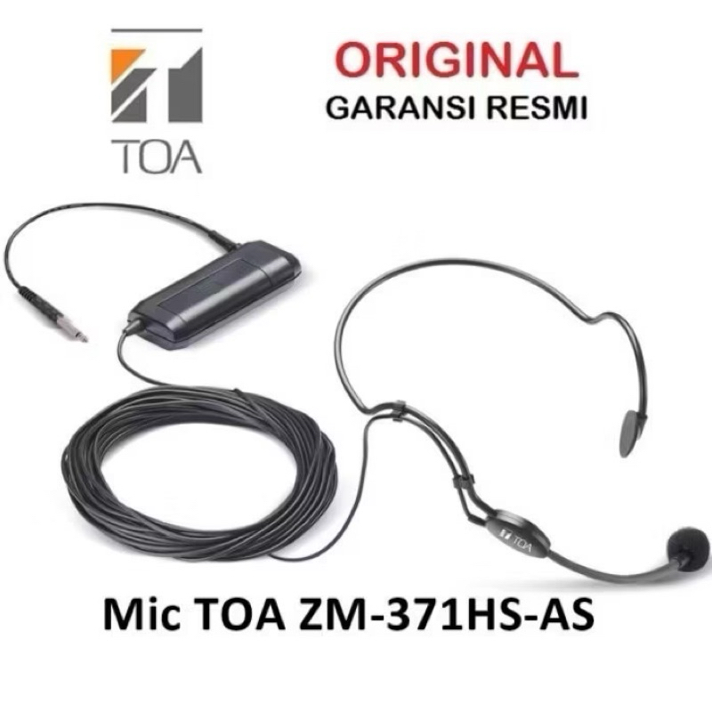 Jual Mic Headset TOA microphone ZM-371 HS mic untuk kepala model bando ...