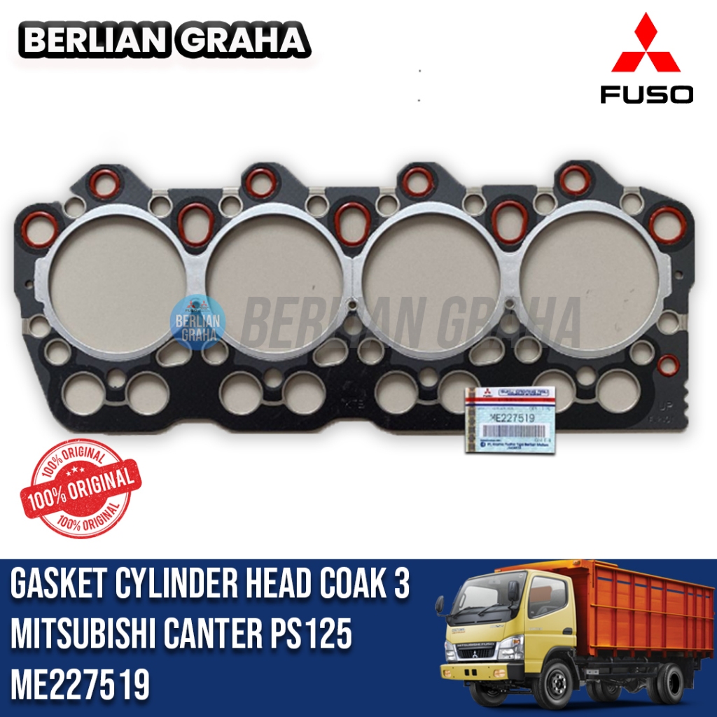Jual Paking Kop Gasket Cylinder Head Canter PS125 Coak 3 Original Mitsubishi | Shopee Indonesia
