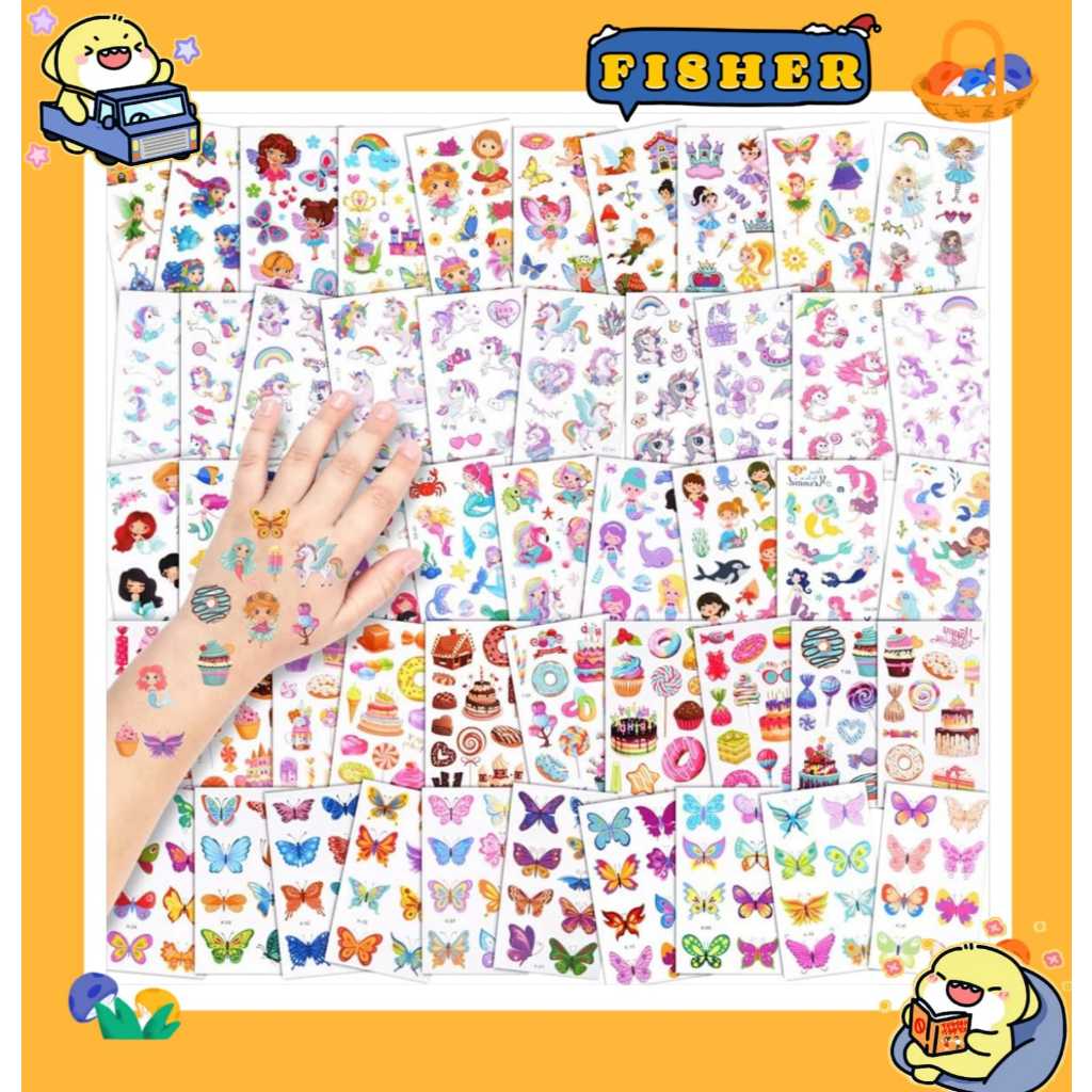 Jual [FISHER] ECERAN Sticker tattoo anak | tato sementara | Sticker ...