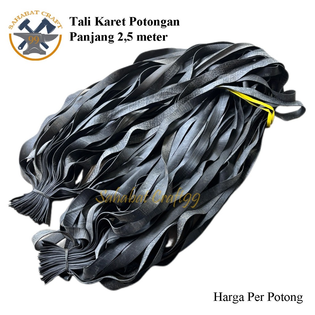 Jual Tali karet ban dalam bahan elastis potongan 2.5 meter Cocok untuk ...