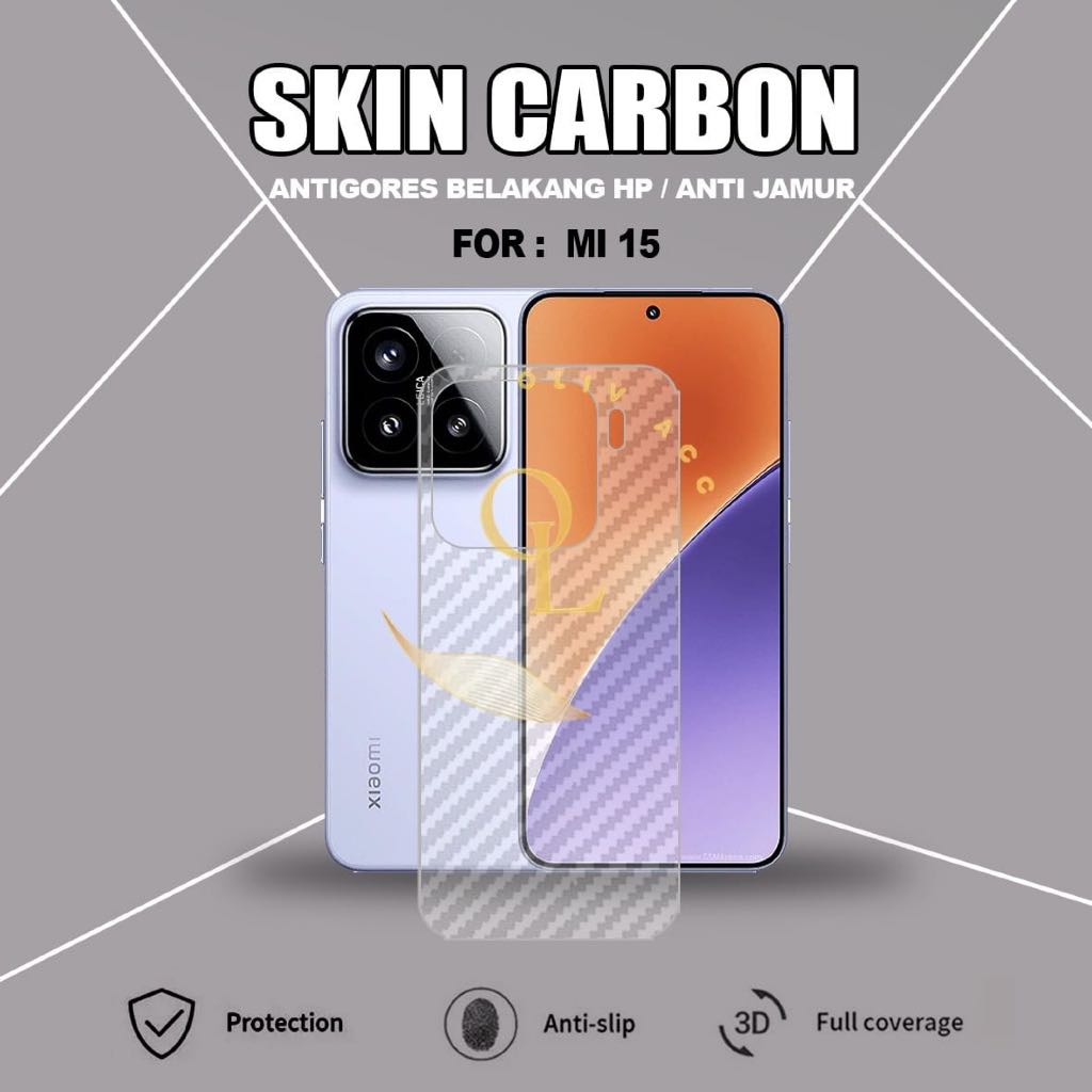 Jual skin xiaomi 15 mi 15 ultra garskin handphone antigores skin carbon ...