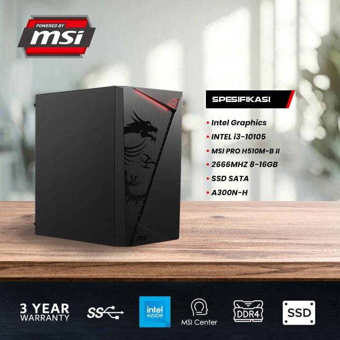Jual MSI DESKTOP PC - OFFICE & STUDY | Intel i3-10105 | SSD SATA ...