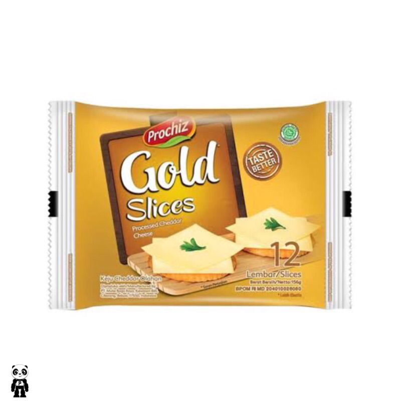 Jual Prochiz Gold Slices Cheddar Cheese isi 12 Lembar Irisan Keju Slice ...