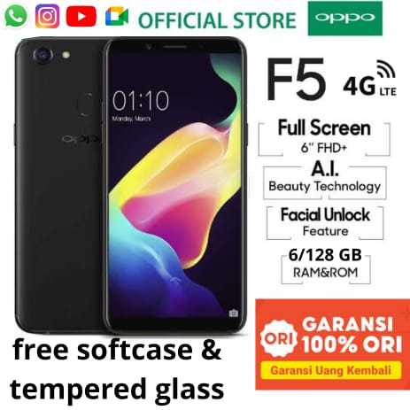 Jual oppo f5 ram 6/128 GB 4G LTE Garansi 1 Tahun | Shopee Indonesia