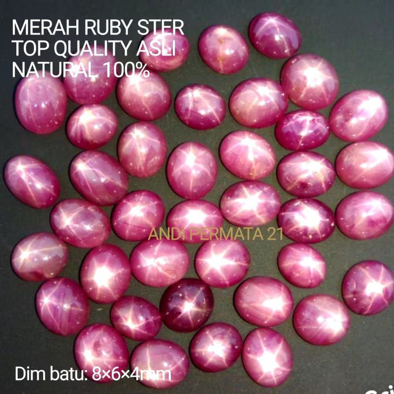 Jual BATU CINCIN MERAH RUBY STER CRYSTAL NATURAL D8×6×4mm | Shopee ...