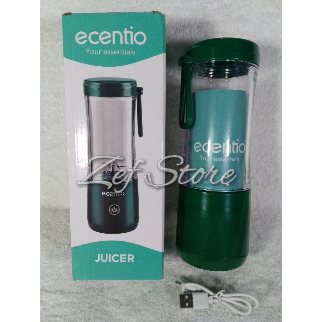 Jual [ORIGINAL] ecentio Portable Wireless Cordless Blender Juicer 6 Blades Mata Pisau Capacity ...