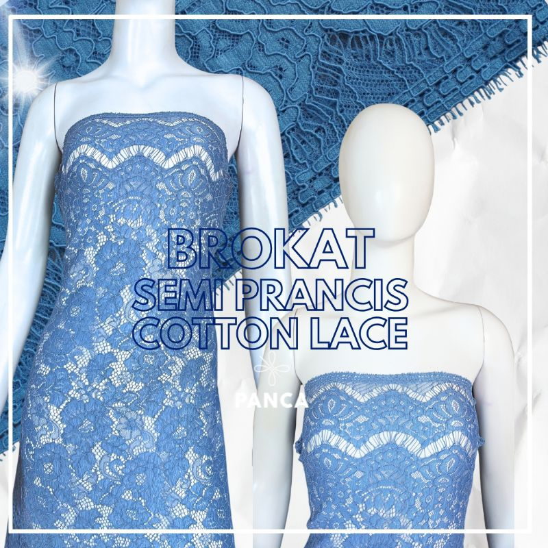 Jual Kain Brokat Semi Perancis Premium – Brokat Cotton Lace Eksklusif ...