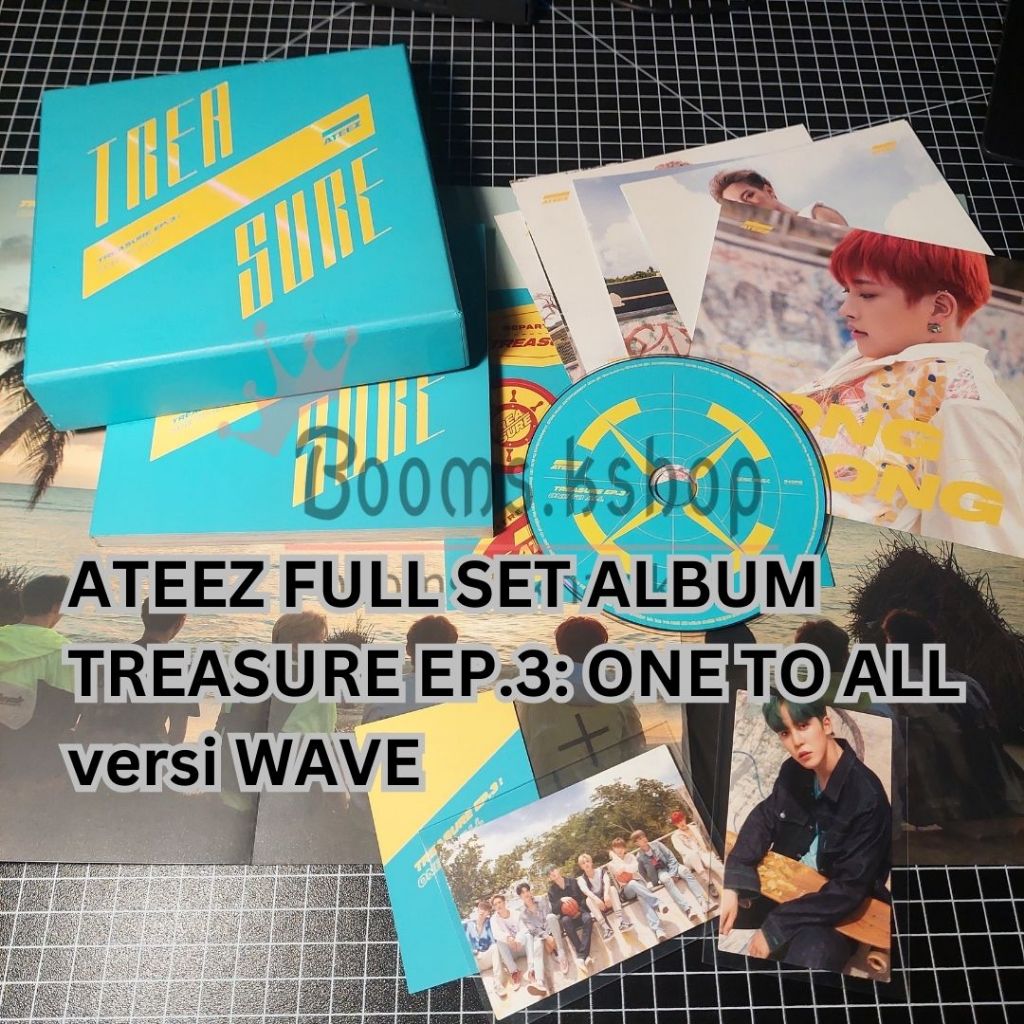 Jual PRELOVED FULL SET ALBUM ATEEZ – TREASURE EP. 3 : ONE TO ALL ( WAVE ...