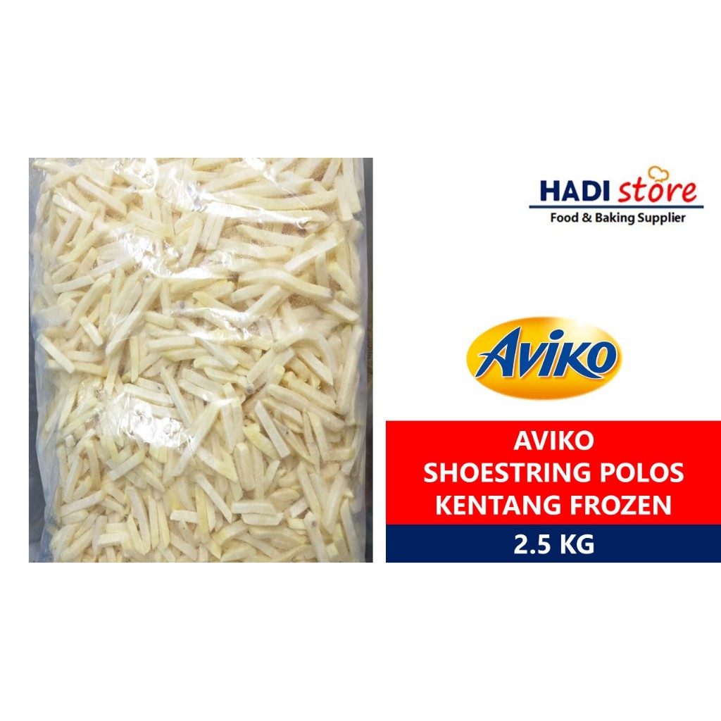 Jual AVIKO KENTANG GORENG SHOESTRING CUT FRENCH FRIES 7 MM POLOS - 2.5 KG | Shopee Indonesia