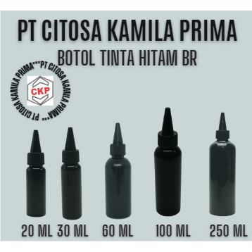 Jual Botol Tinta Hitam Bostown Round / Botol Hair Tonic / Botol Kerucut ...