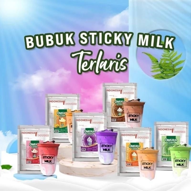 Jual Bubuk Minuman Sticky Milk Aneka Rasa Omura Blend Premium Powder ...