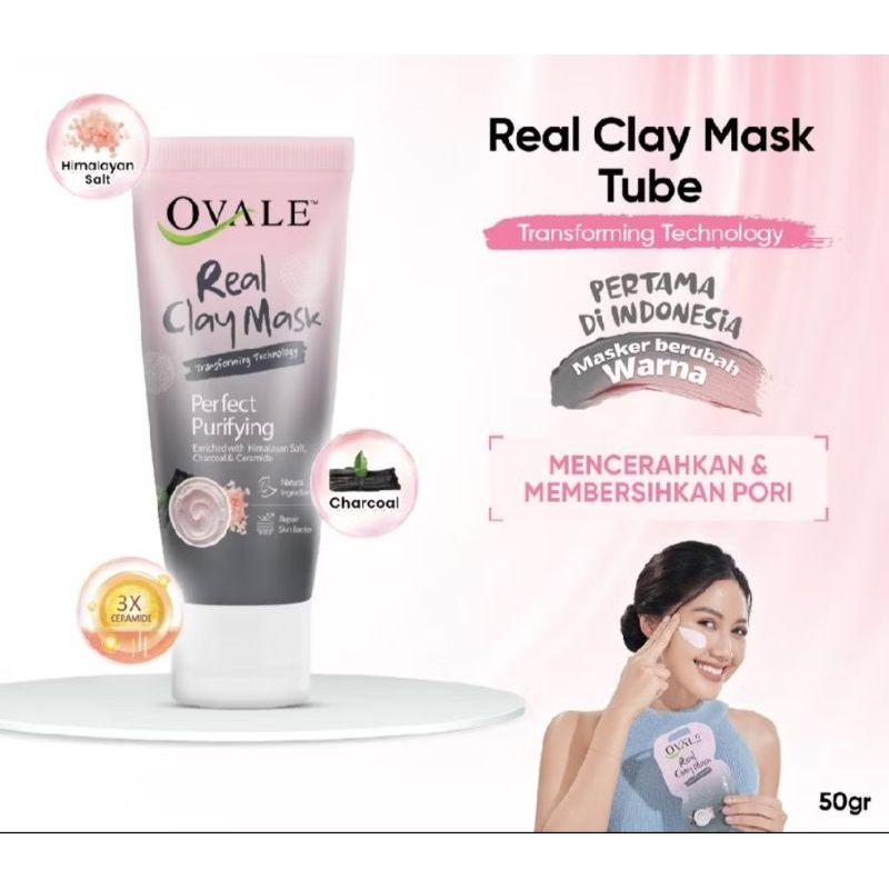 Jual TERMURAH Ovale Masker Wajah Clay Perfect Purifying 50g | Shopee ...