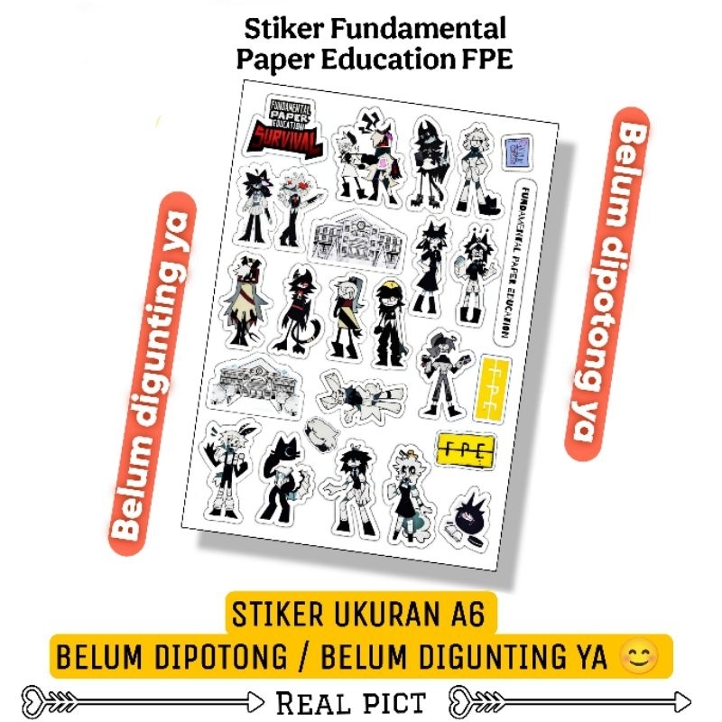Jual STIKER FUNDAMENTAL PAPER EDUCATION / STIKER BELUM DIPOTONG BAHAN ...