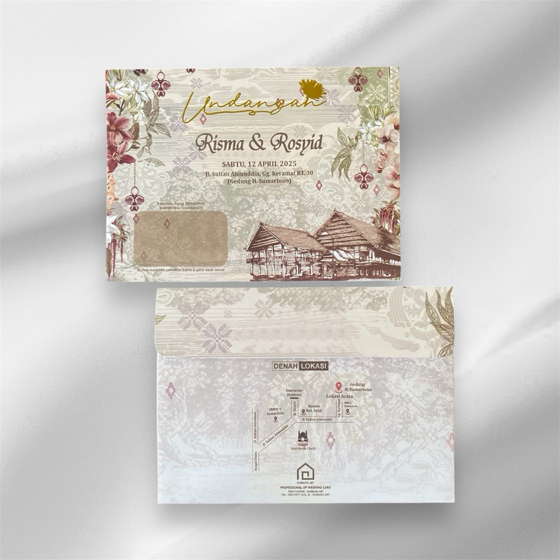 Jual (Motif Budaya) Undangan Pernikahan Kekinian dilengkapi Barcode dan ...