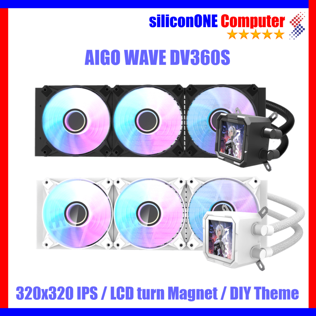 Jual Aigo Wave DV360S IPS Screen CPU Cooler Liquid Digital 320x320 ...