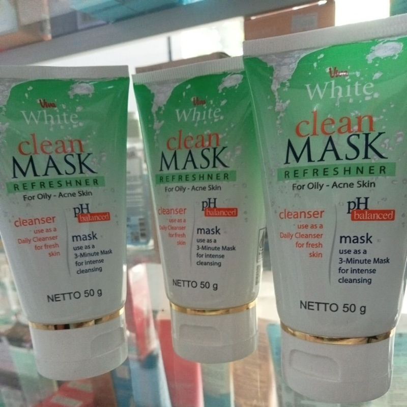 Jual viva white clean mask oliy-acne | Shopee Indonesia