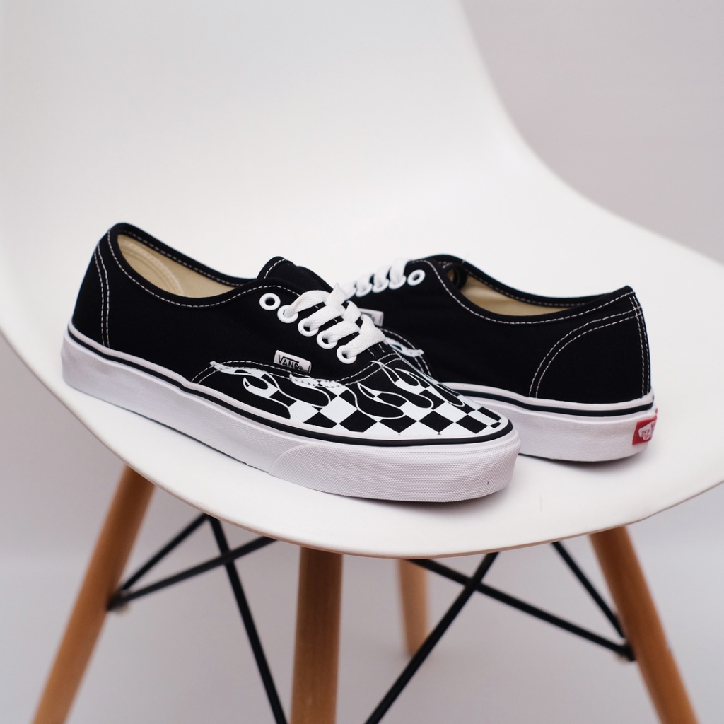 Jual [BISA COD] Sepatu Authentic Fire Checkerboard Black White Classic ...