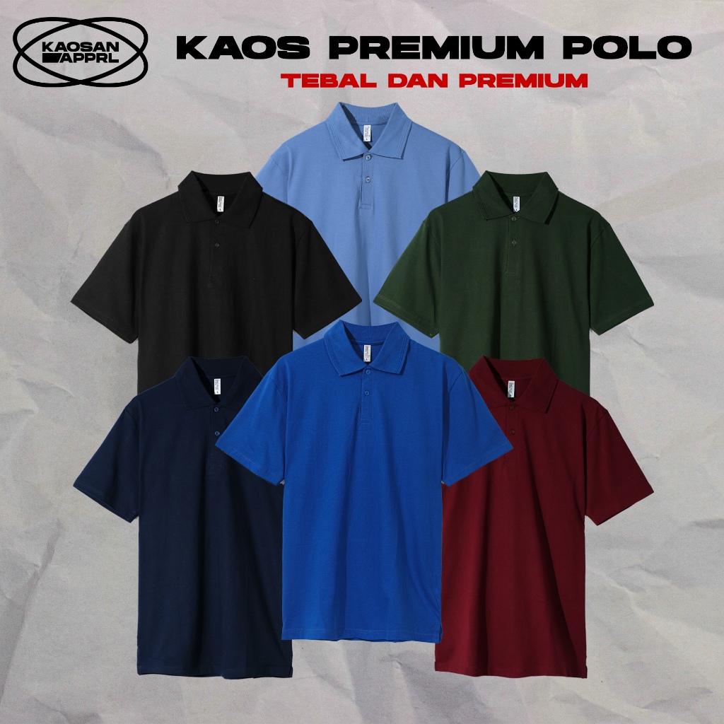 Jual Kaos Polos Kerah Polo Premium / Kaos Polo Combed Premium / Baju ...