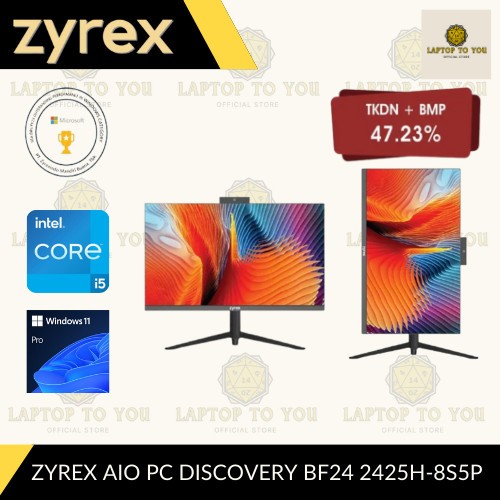 Jual ALL IN ONE PC ZYREX DISCOVERY BF24 2425H-8S5P Intel Core i5-12450H ...