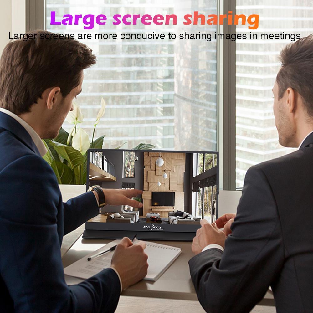 Jual GOOJODOQ Portable Monitor for Laptop 15.6'' 1920*1080P 4K FHD IPS ...