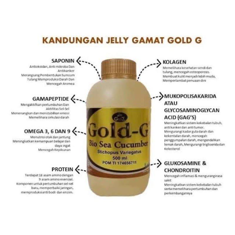 Jual Bio Sea Cucumber Gold G 320 ml | Shopee Indonesia