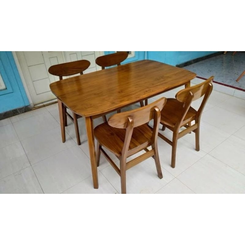 Jual Meja makan ropan 1 meja 4 kursi | Shopee Indonesia