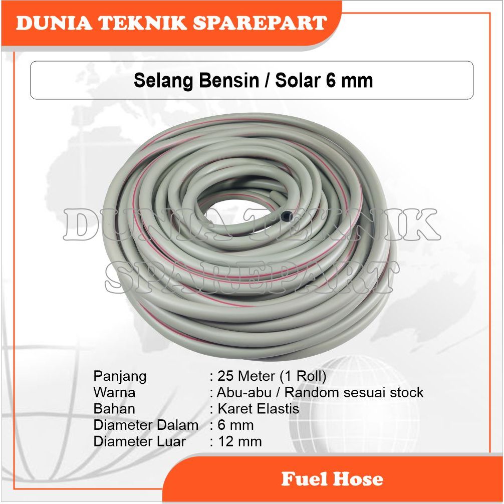 Jual 6MM SELANG BENSIN GENERATOR / SELANG SOLAR MESIN DIESEL / FUEL ...