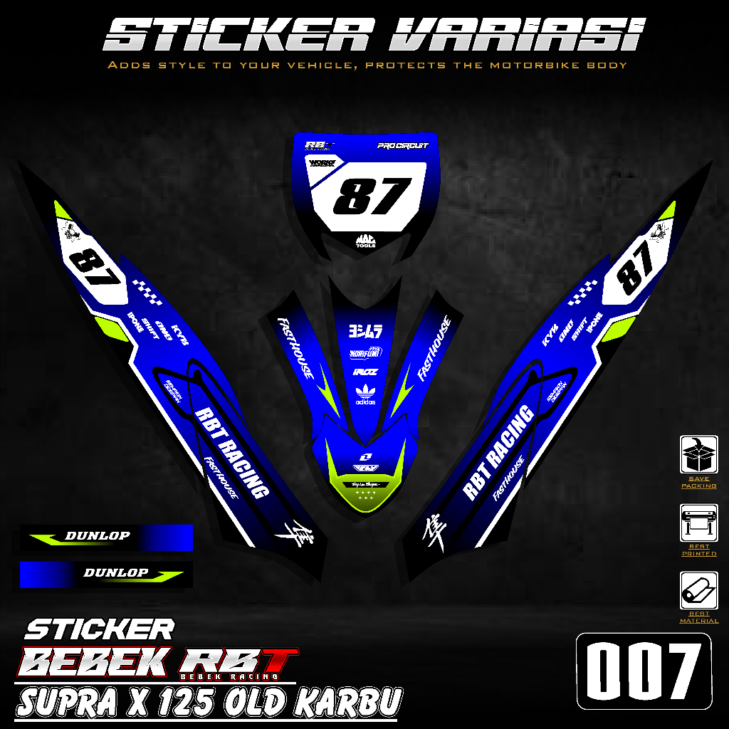 Jual STIKER RBT STRIPING MOTOR SUPRA X 125 LAMA SEMI FULL BODY MOTOR ...