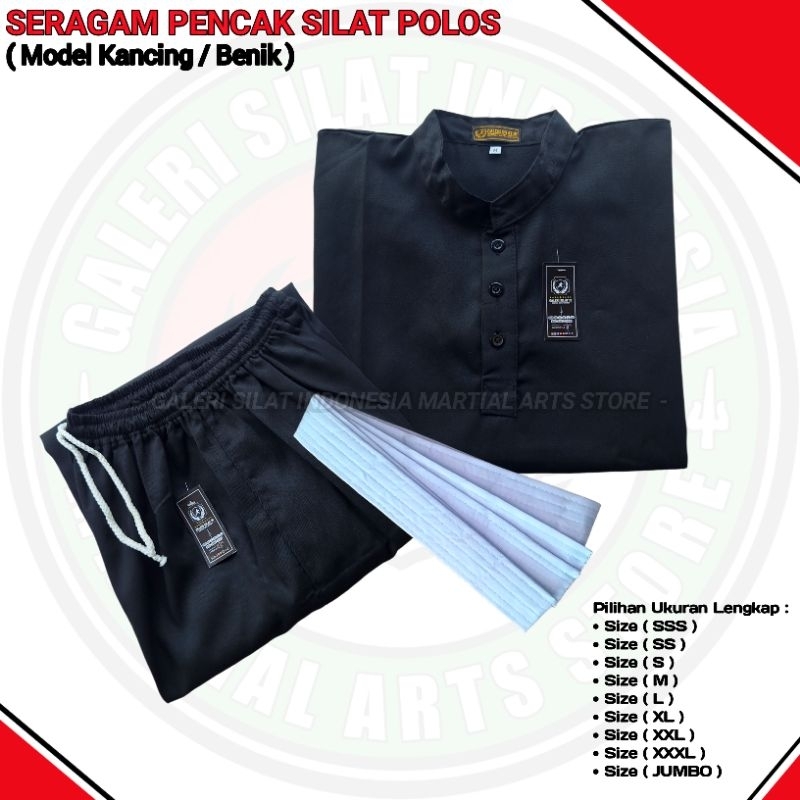 Jual Baju Silat Polos Benik 3 - Baju Silat Polos Kancing 3 - Seragam ...