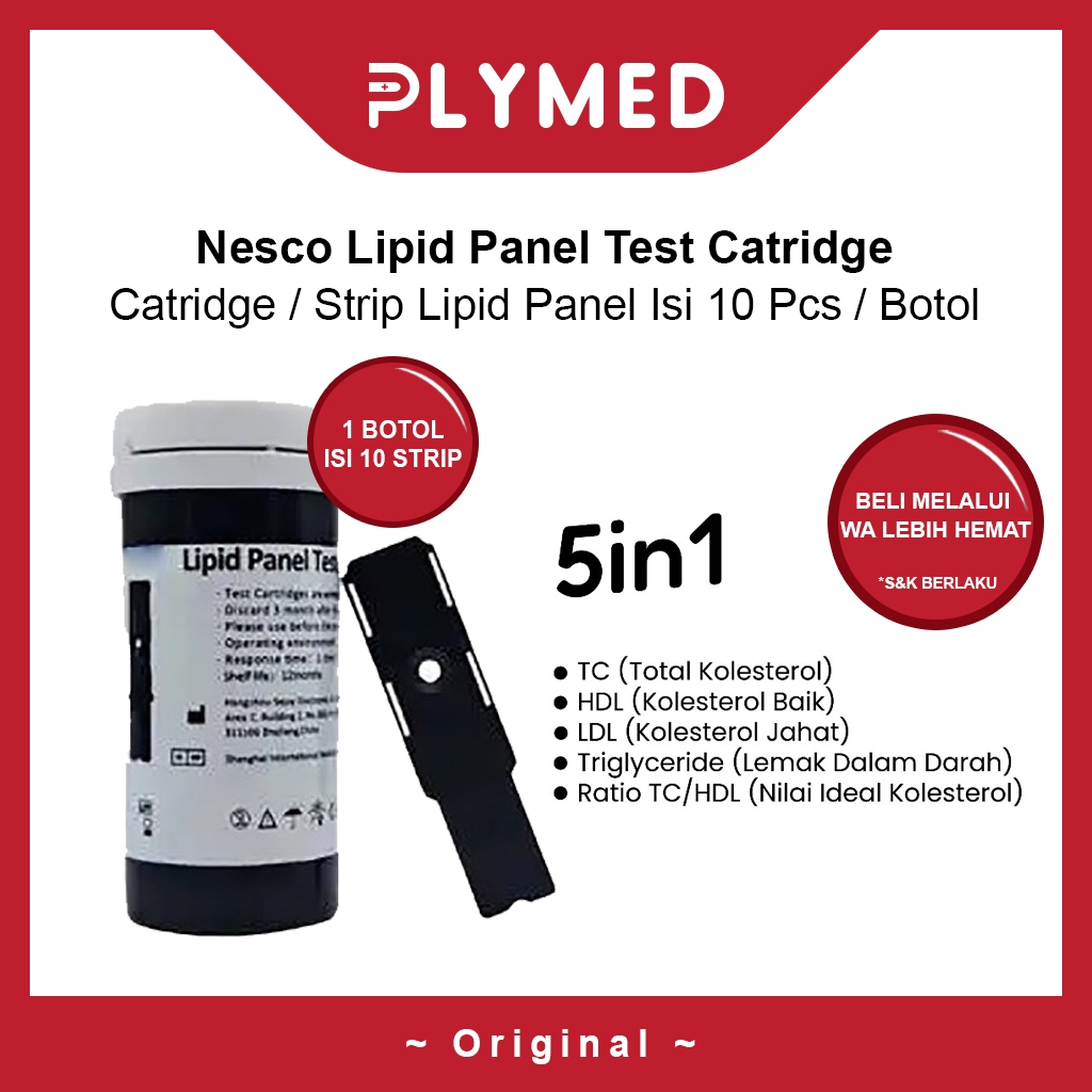 Jual Strip Lipid Panel Nesco / Lipid Panel Cartride 10 test strip ...