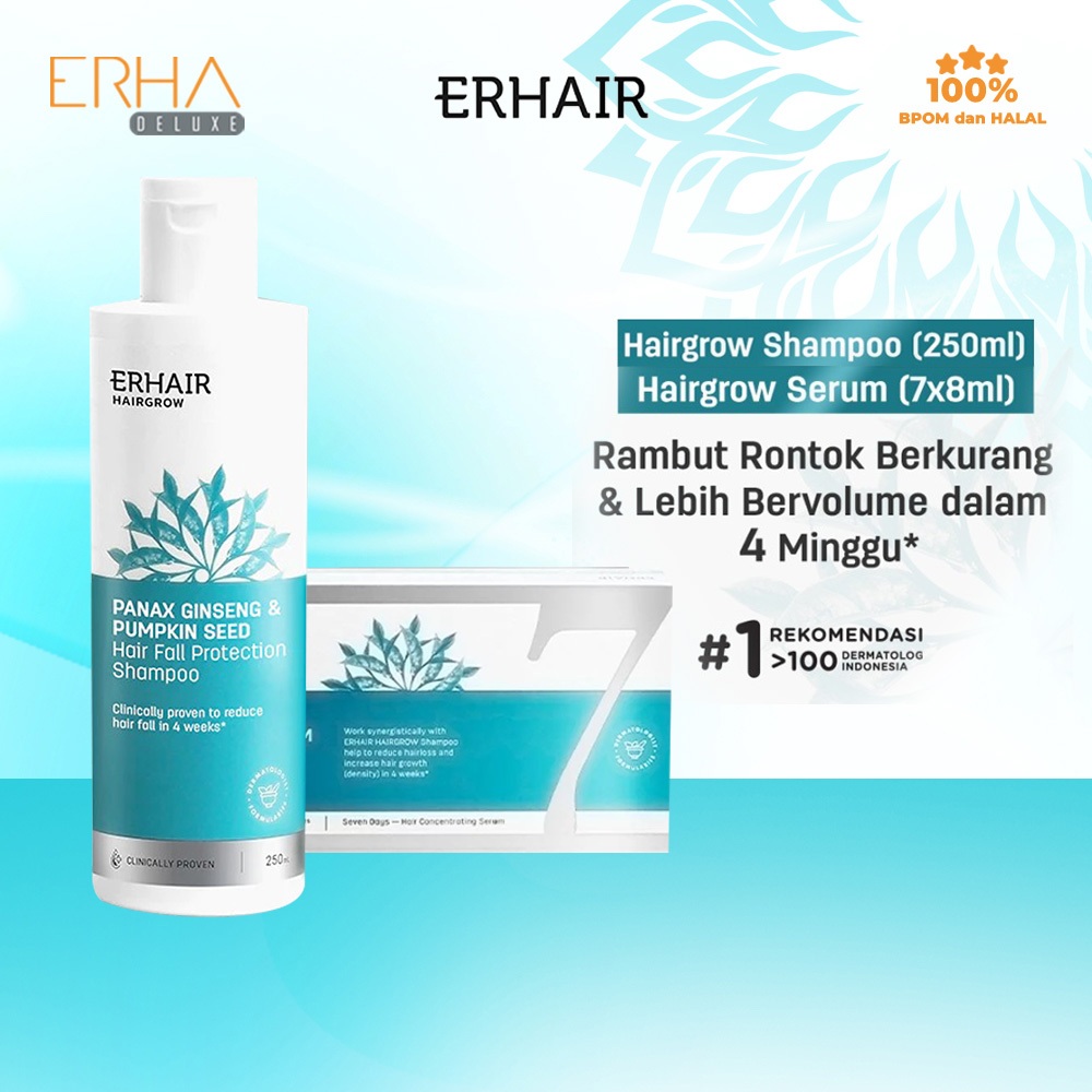 Jual ERHA ERHAIR Hairgrow Shampoo + Serum - Paket Penumbuh Rambut ...