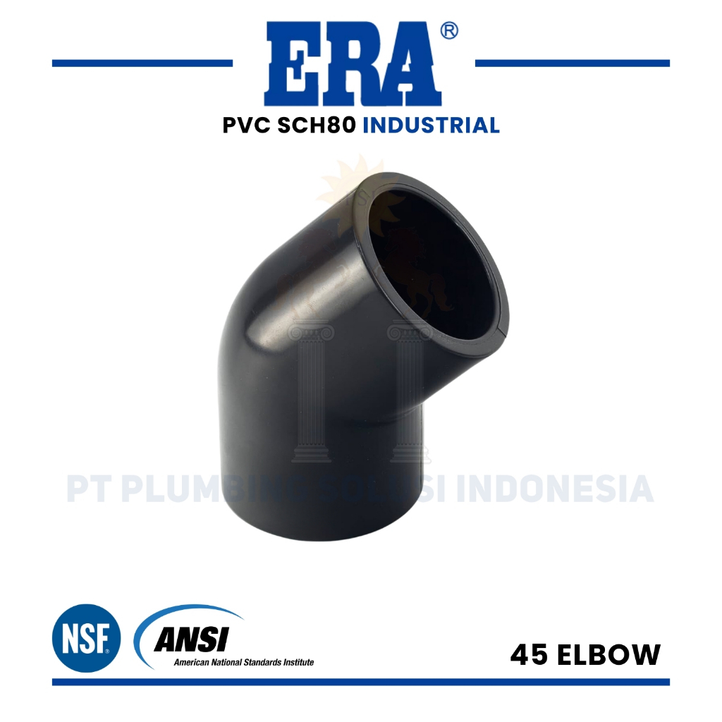Jual ERA 45 Elbow PVC SCH80 / Fitting PVC Schedule 80 3/4 Inch ASTM ...