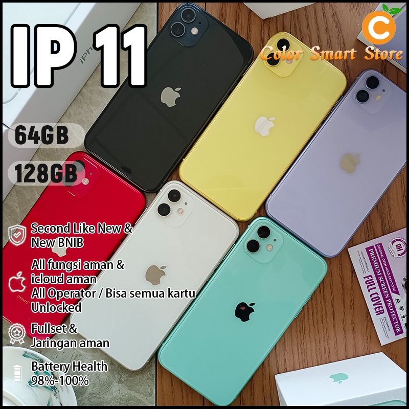 Jual IP 11 128GB 64GB Second Fullset 100% ORIGINAL Unlocked good condition Jaringan aman Bisa ...