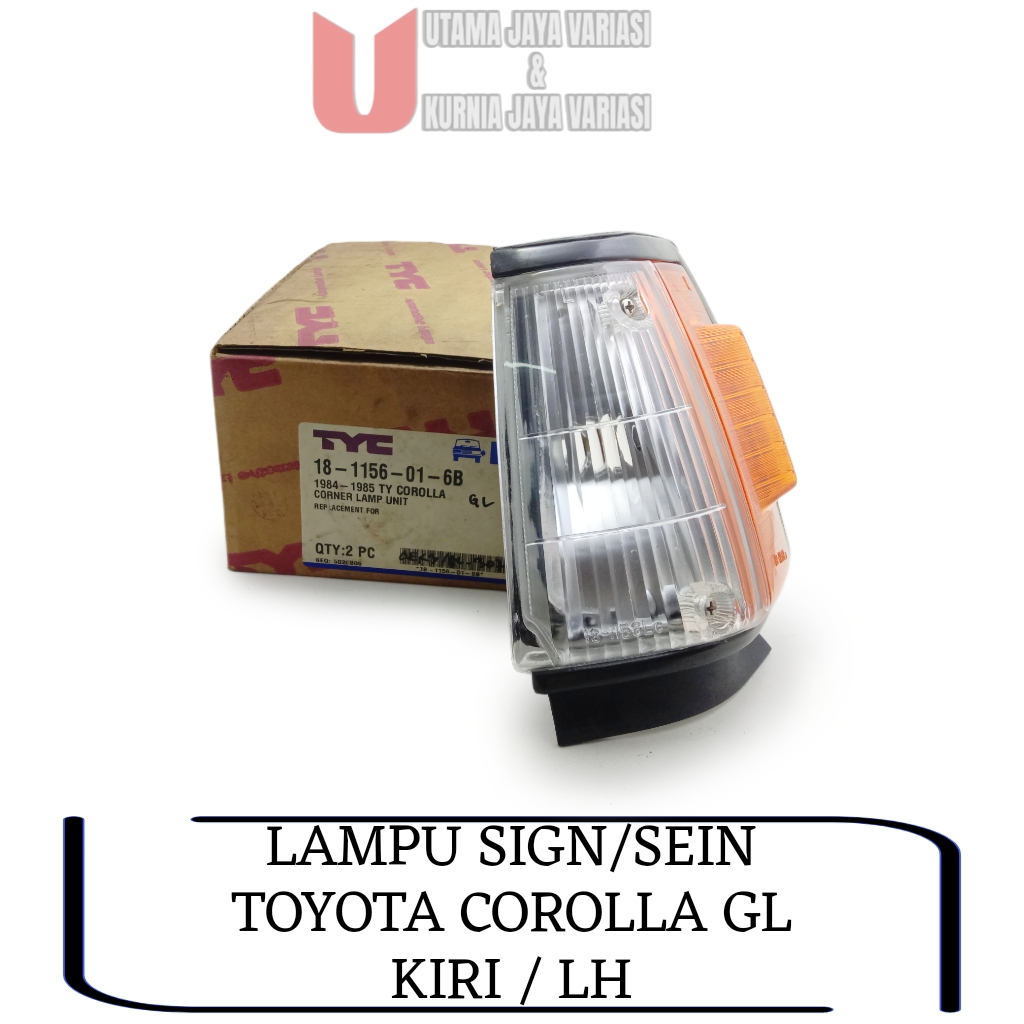 Jual LAMPU SIGN/SEIN TOYOTA COROLLA GL KIRI/LH MERK TYC | Shopee Indonesia