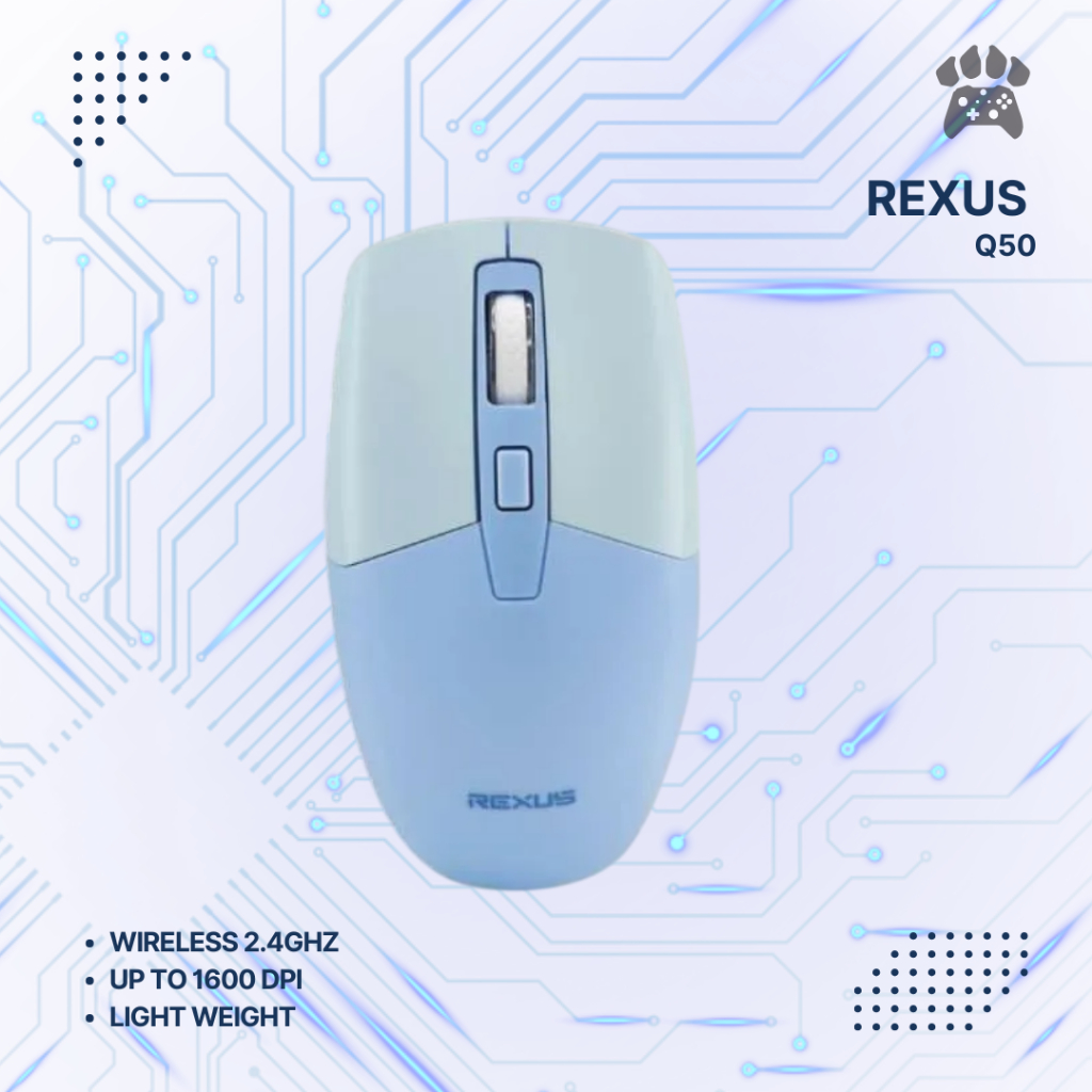 Jual Rexus Q50 Mouse Wireless Office Silent Click | Shopee Indonesia