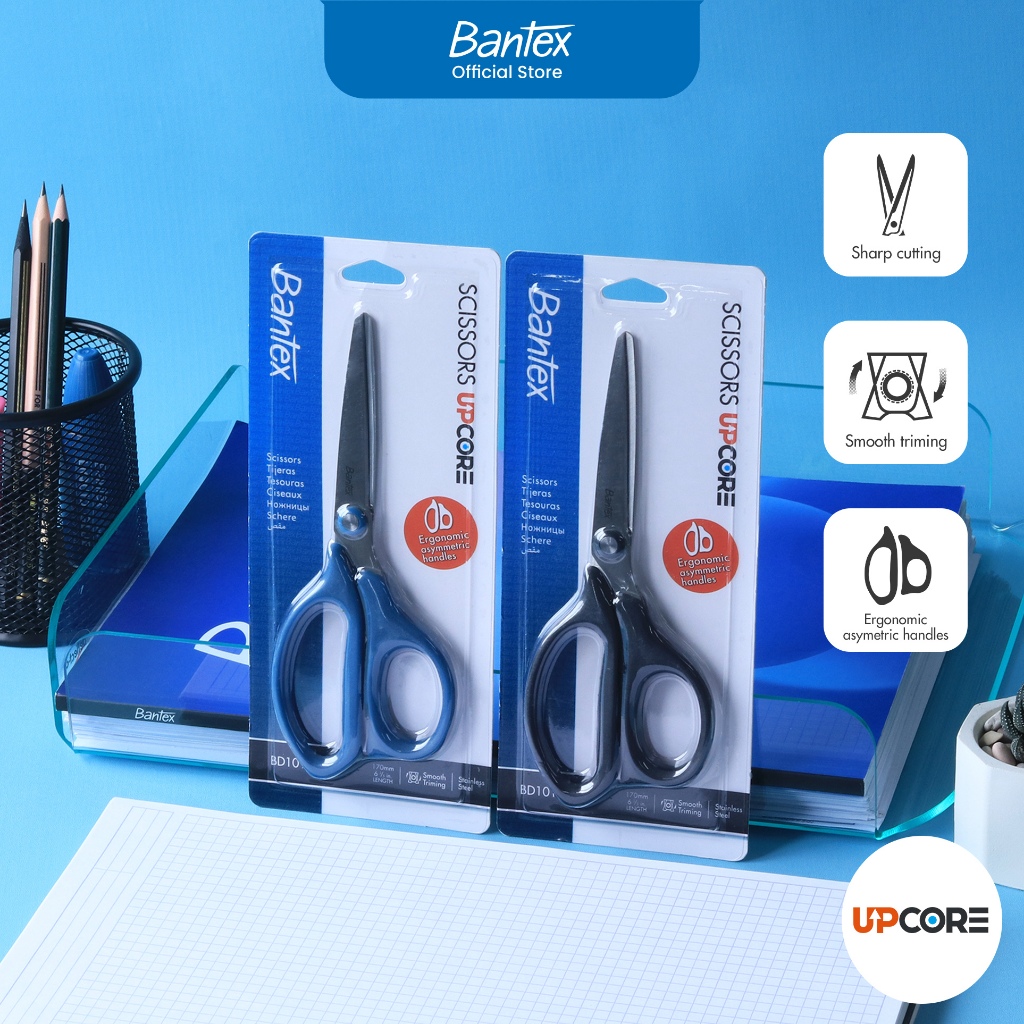 Jual Bantex Gunting Serbaguna / Office Scissor Pegangan Ergonomis Pisau ...