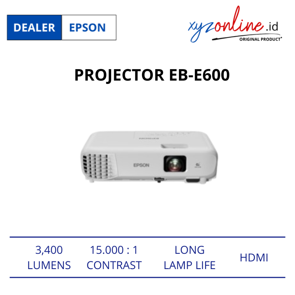 Jual Proyektor Epson EB-E600 XGA 3LCD Bersertifikasi TKDN | Shopee Indonesia