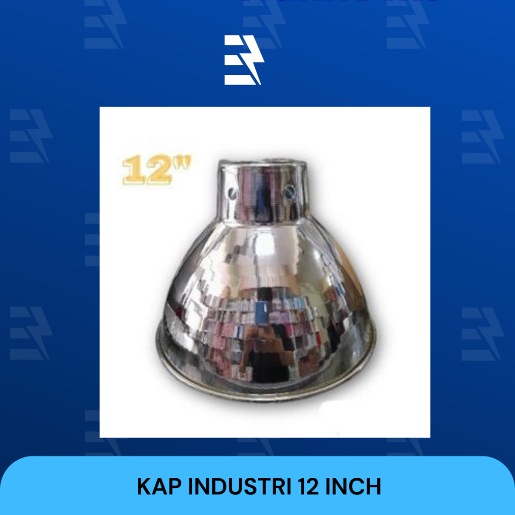 Jual Kap Lampu Gantung Industri ukuran 12" Stainless Reflector Silver | Shopee Indonesia