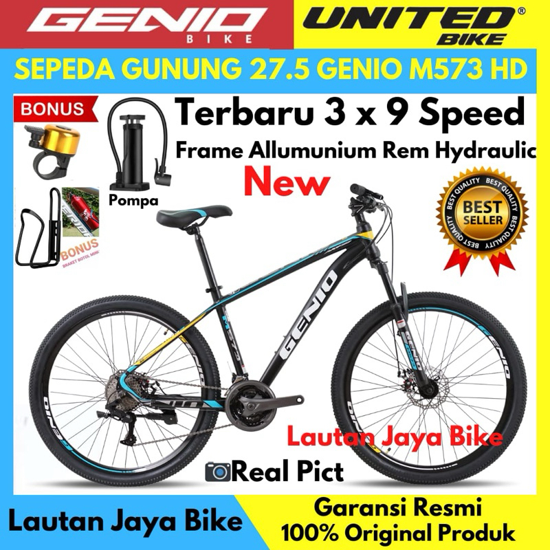 Jual SEPEDA GUNUNG 27.5 MTB GENIO M573 Rem hydraulic Frame Allumunium Terbaru | Shopee Indonesia