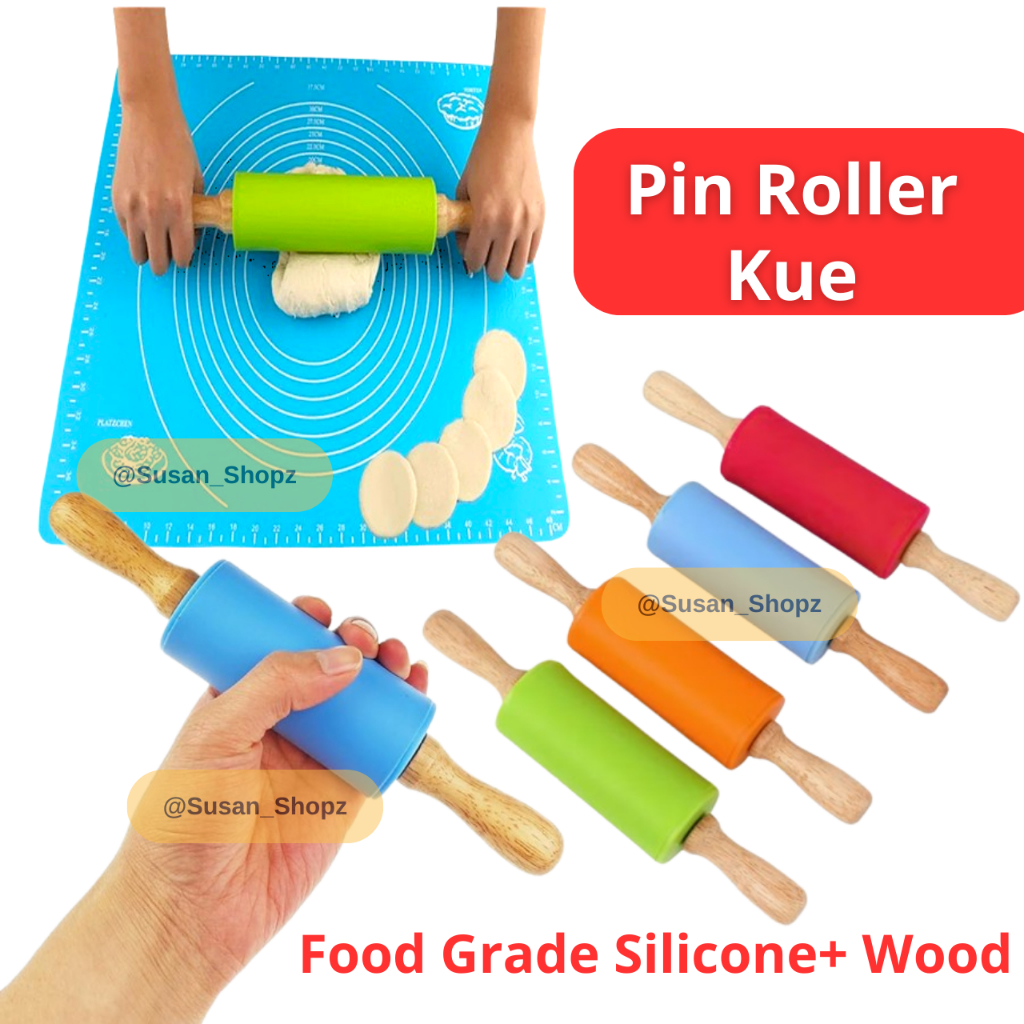 Jual Roller Alat Penggiling Adonan Bahan Plastik Silikon Rol Putar Kue ...