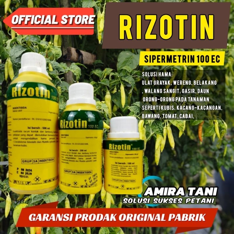 Jual INSEKTISIDA RIZOTIN basmi hama ulat,lalat buah | Shopee Indonesia