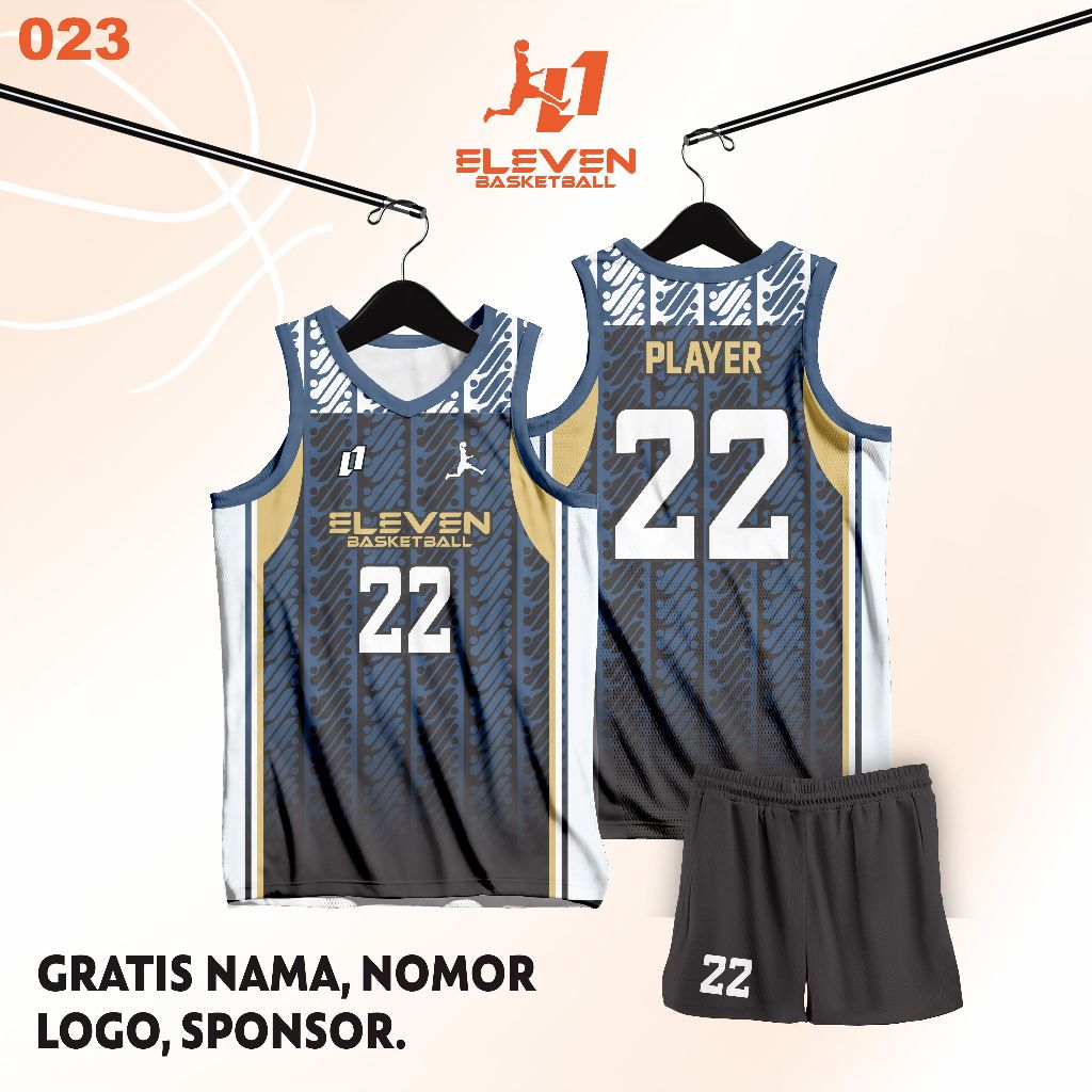 Jual ELEVEN BASKETBALL - Jersey Basket Custom Printing Gratis Nama ...