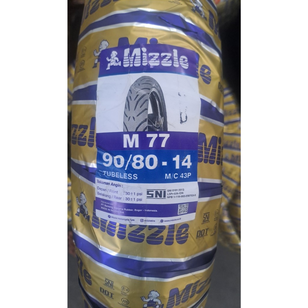 Jual Ban Tubeless Motor MIZZLE M77 90/80-14 Original | Shopee Indonesia