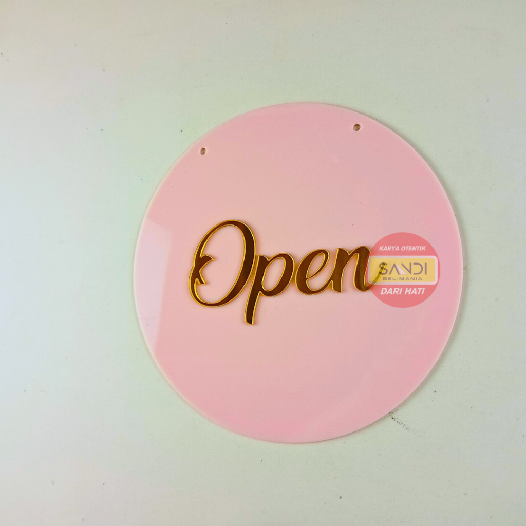 Jual Papan Akrillik Open Closed Gantung Pintu Kaca Timbul Acrylic Sign ...
