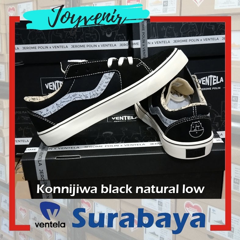 Jual SEPATU VENTELA JEROME POLIN KONNIJIWA BLACK LOW ORIGINAL (BARU ...
