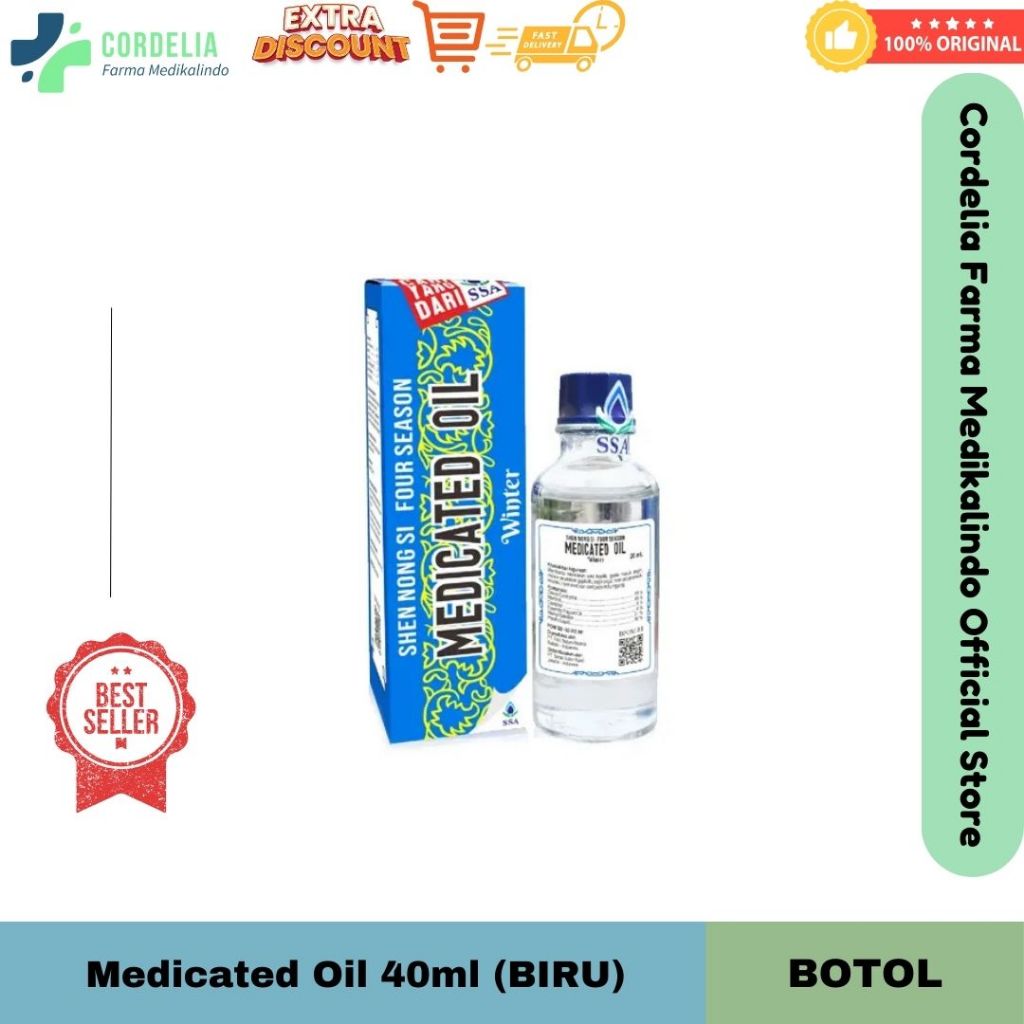 Jual Medicated Oil 40ml (BIRU) | Shopee Indonesia