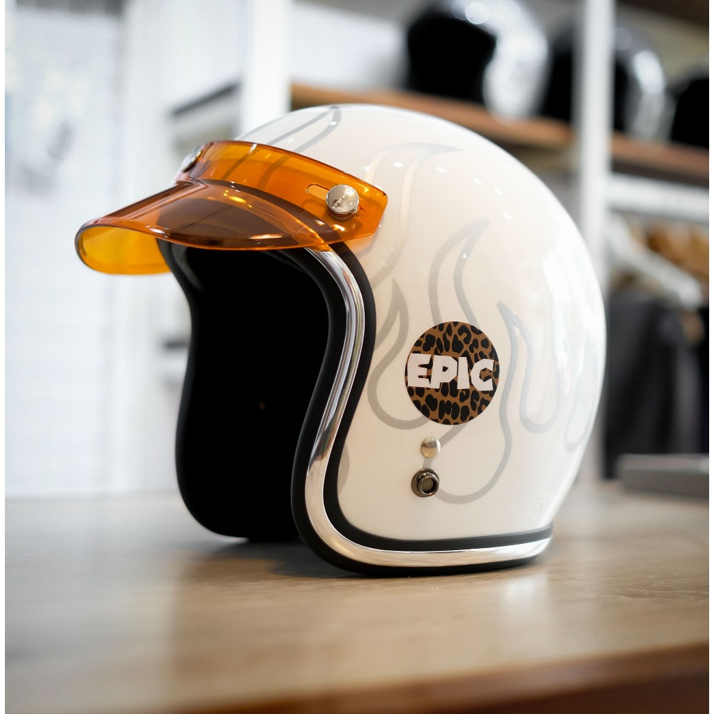 Jual Epic Veil Slim Head EV-500 Open Face White Flame Pattern List ...