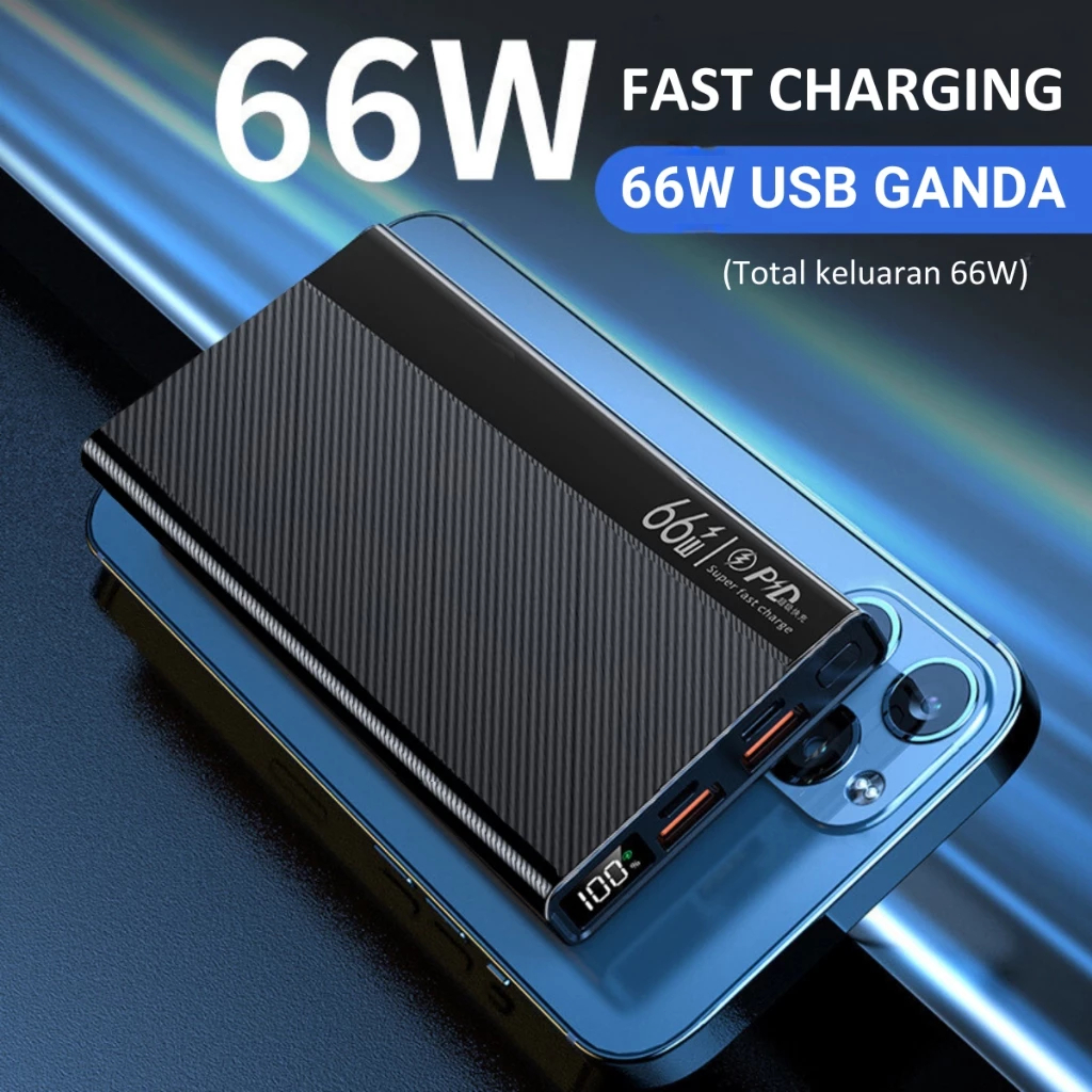 Jual Mivok Powerbank Hitam 66W Super Fast Charging 20000mAh LED Display ...