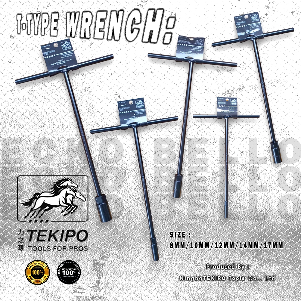 Jual TEKIPO T-TYPE SOCKET 8 10 12 14 17 19 MM / KUNCI SOK T HITAM ...