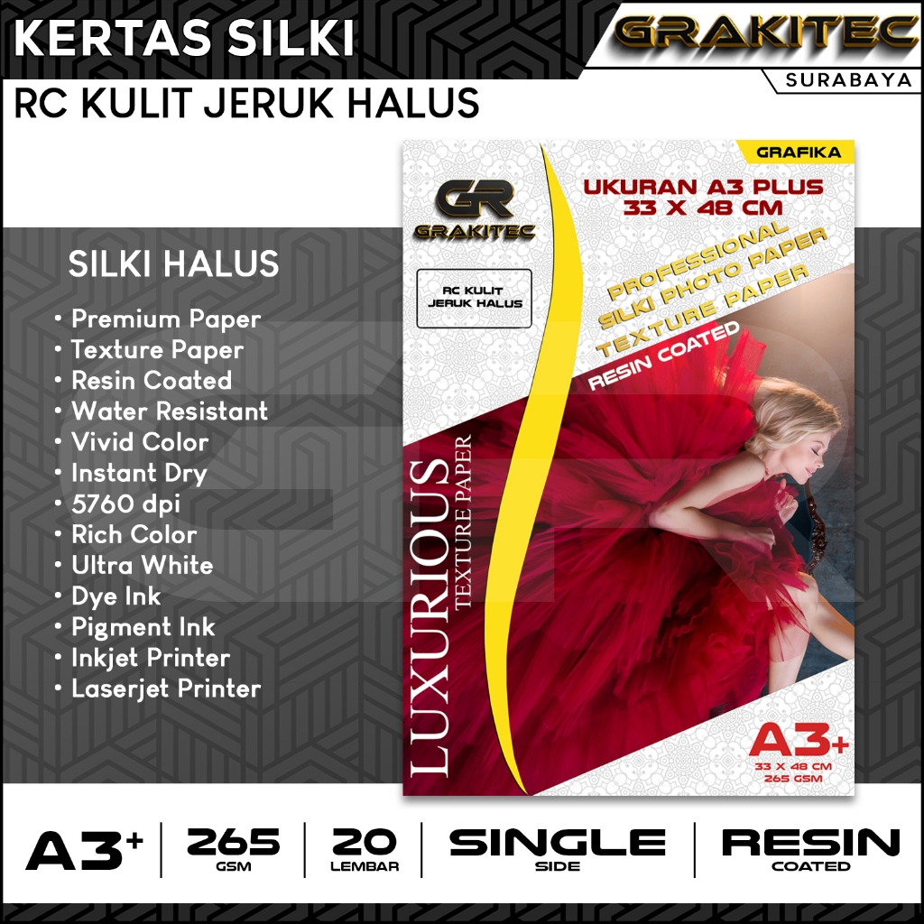Jual Kertas Foto Silki Texture A3 / A3+ Professional Silki, Glossy ...